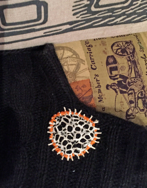 Messy Lace Appliqué - visiblemending